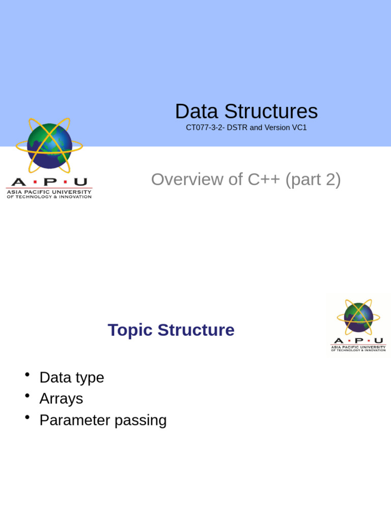 03 Overview Of C Part 2 Pdf Parameter Computer Programming 1967