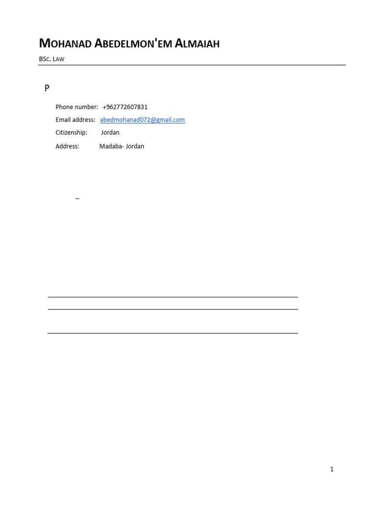 Mohanad CV | PDF