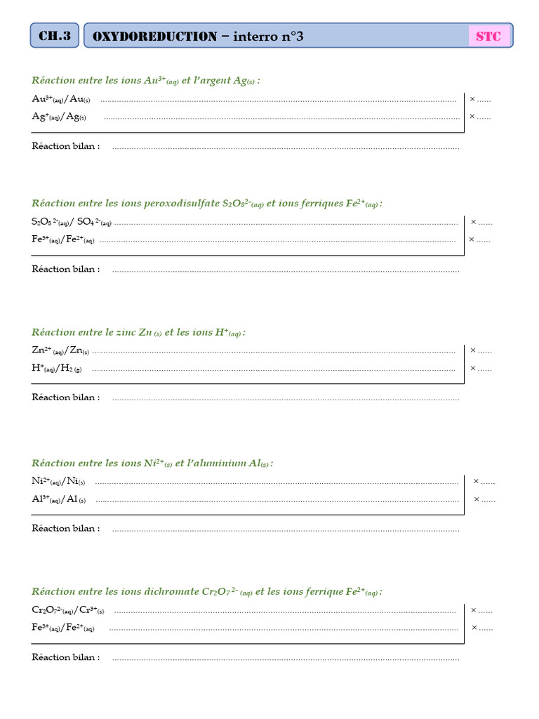 6 Interro Redox | PDF