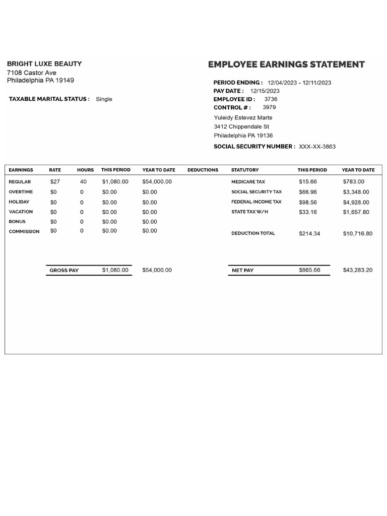 My Paystubs | PDF