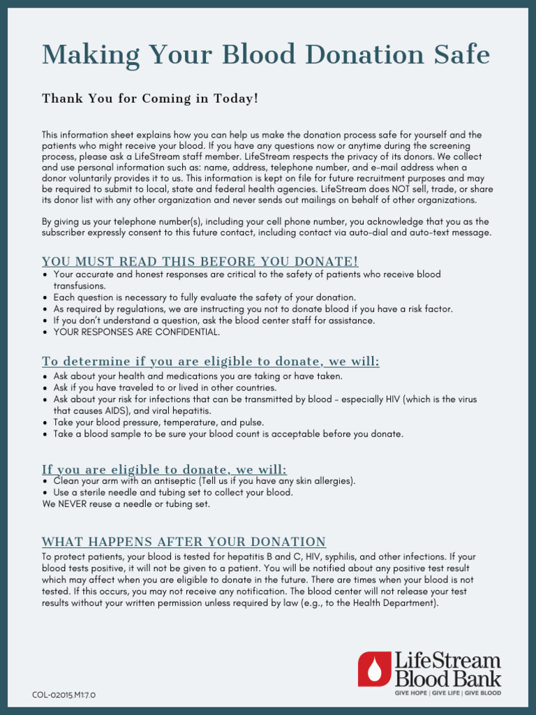 Blood Donation Safety Guidelines | PDF | Blood Donation | Epidemiology