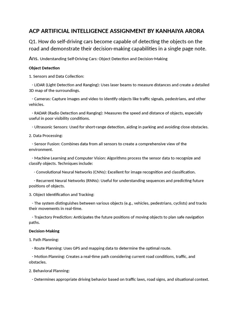 Acp Artificial Intelligence Assignment by Kanhaiya Arora | PDF | Artificial Intelligence ...