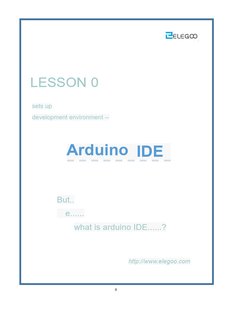 For Windows Lesson 0 Setting Up Development Environment | PDF | Arduino | Integrated Development ...