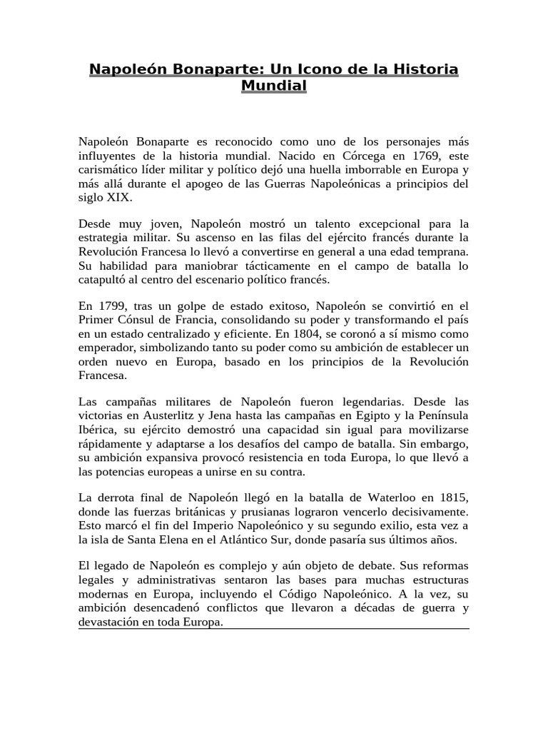 Napoleón Bonaparte | PDF
