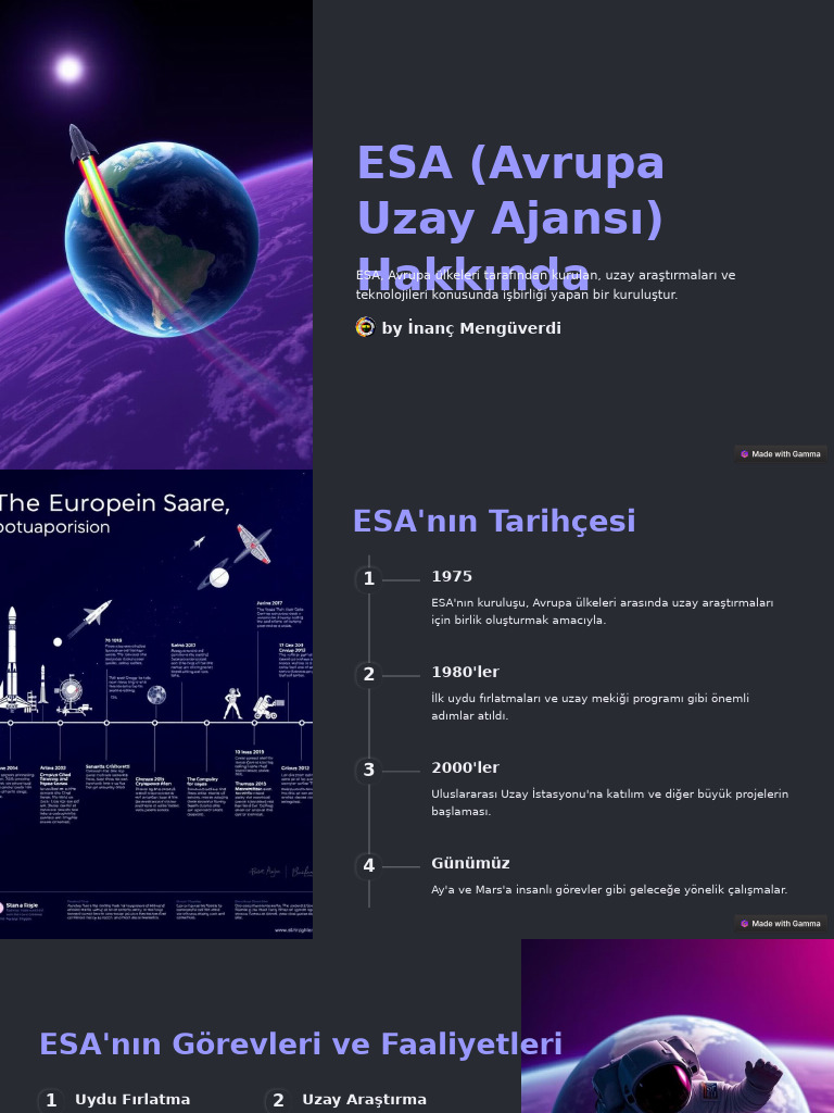 ESA Avrupa Uzay Ajansi Hakkinda | PDF