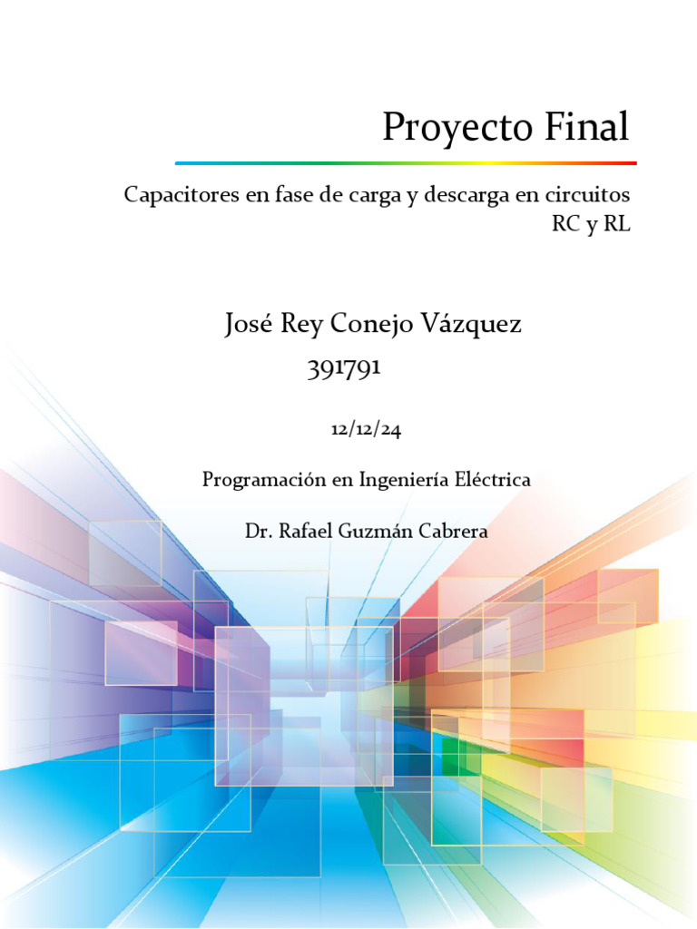 Proyecto Final Programacion 1 | PDF | Red eléctrica | Condensador