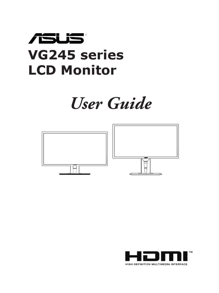 VG245_English | PDF | Computer Monitor | Hdmi