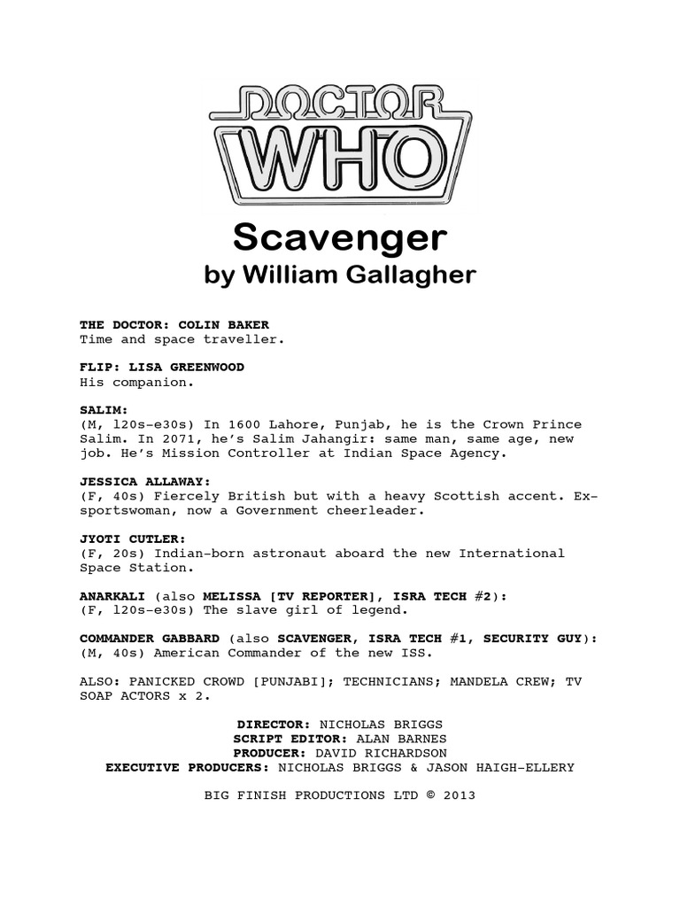 BF184 Scavenger.script | PDF | Space Debris | Satellite