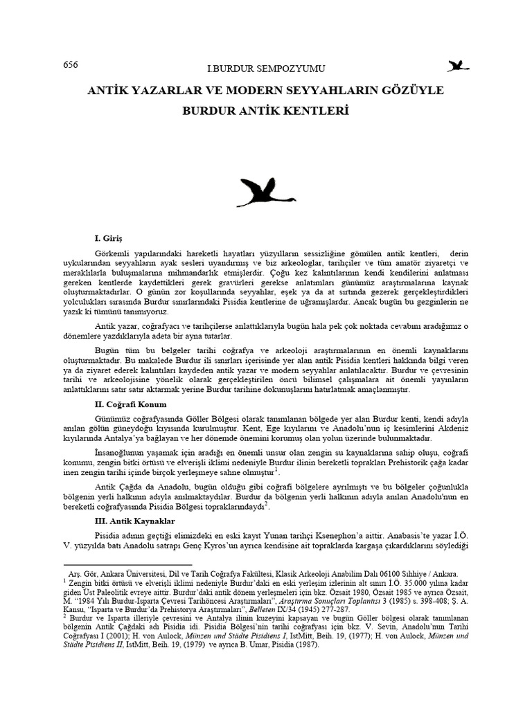 Silo - Tips - Antk Yazarlar Ve Modern Seyyahlarin Gzyle Burdur Antk Kentler | PDF
