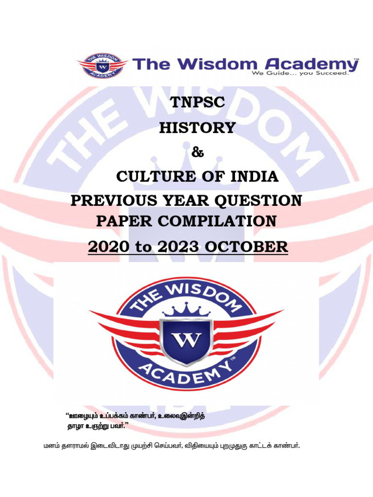 Twa TNPSC History Culture Pyq | PDF | Qualifications | South Asia