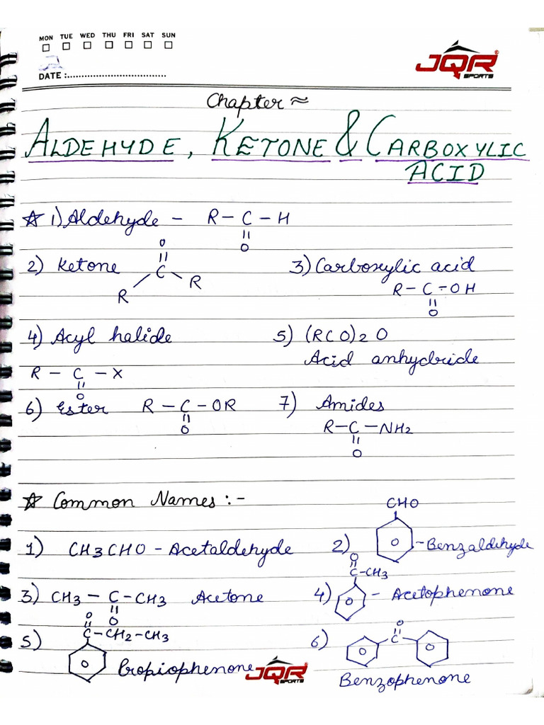 Aldehyde Ketone Carboxylic Acid | PDF