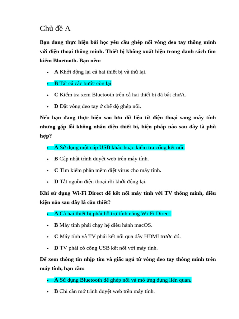 Chủ đề A Tin 12 CK1 | PDF