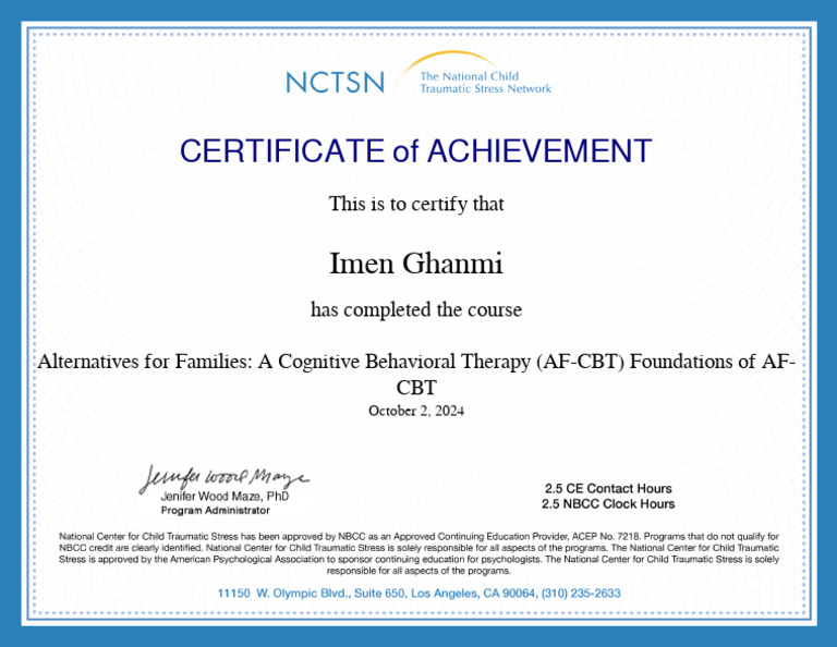 Alternatives For Families A Cognitive Behavioral Therapy (AF-CBT) Foundations of AF-CBT ...