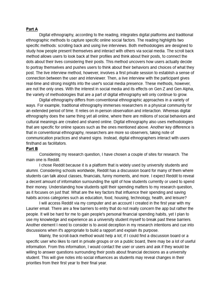 Tutorial Excercise 3 | PDF | Ethnography | Human Communication