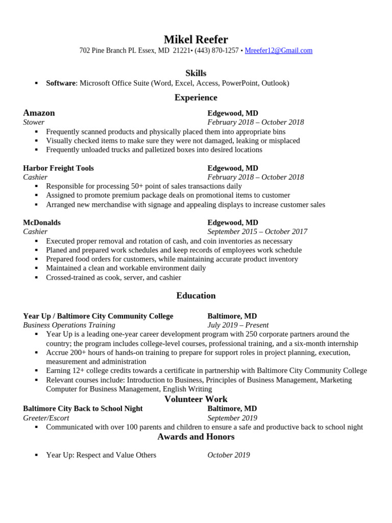Mikel’s Resume | PDF | Software | Computing