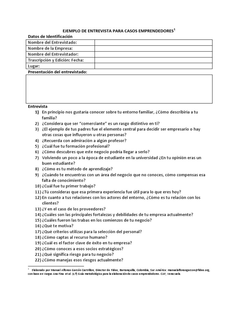 Ejemplo Entrevista