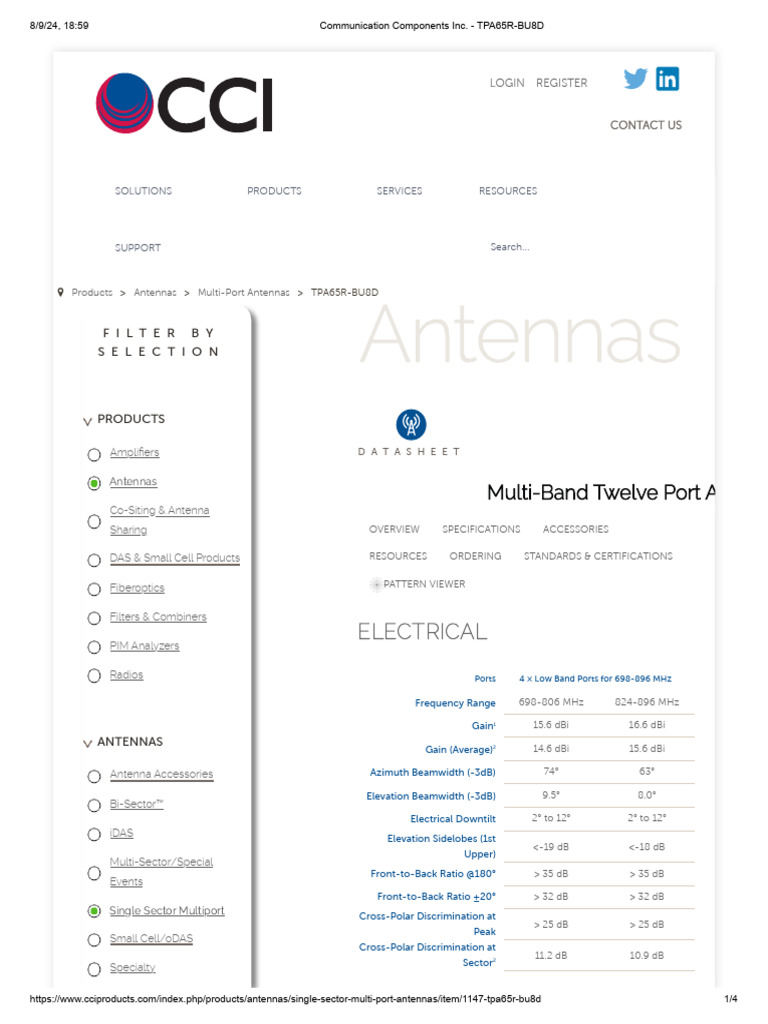 CCI - TPA65R-BU8D | PDF | Antenna (Radio) | Decibel
