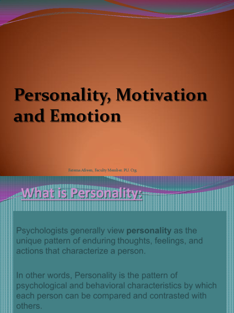 Understanding Personality Theories | PDF | Emotions | Id