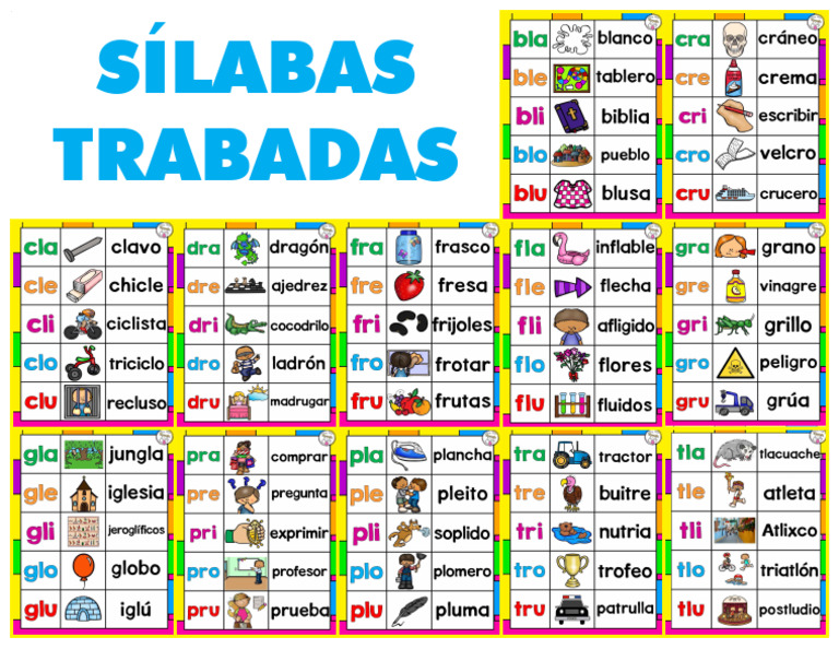 TRABADAS LAMINA SILABAS TRABADAS | PDF TRABADAS LAMINA SILABAS TRABADAS | PDF
