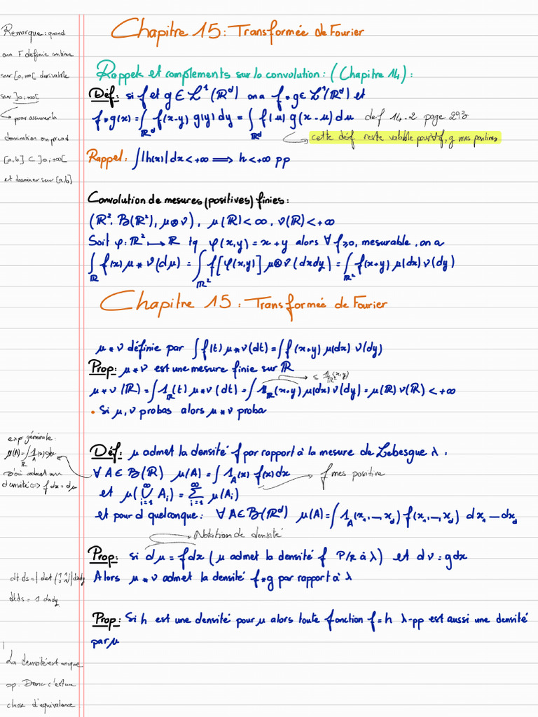 Chapitre 15 Transformée de Fourier | PDF