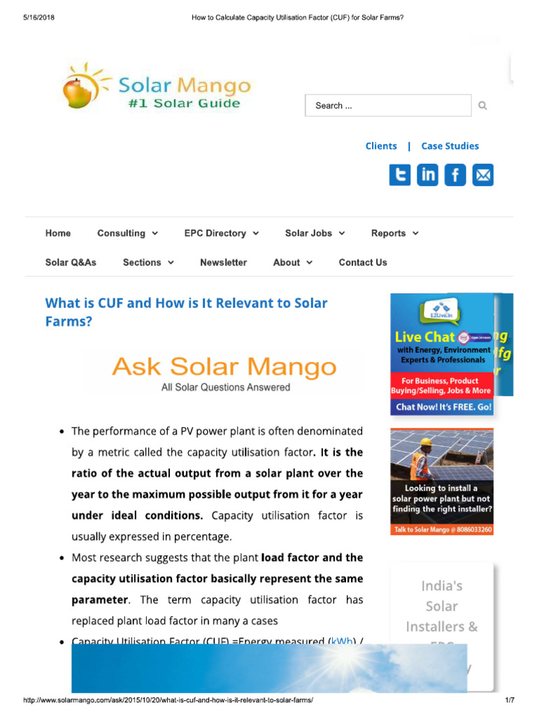 CUF Calculation | PDF