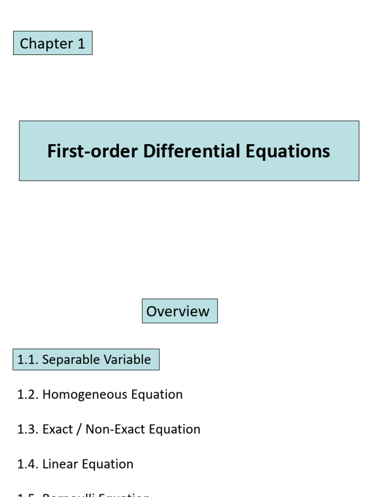 1-Chapter 03-First Order (Separable Homogenous) | PDF | Subtraction ...