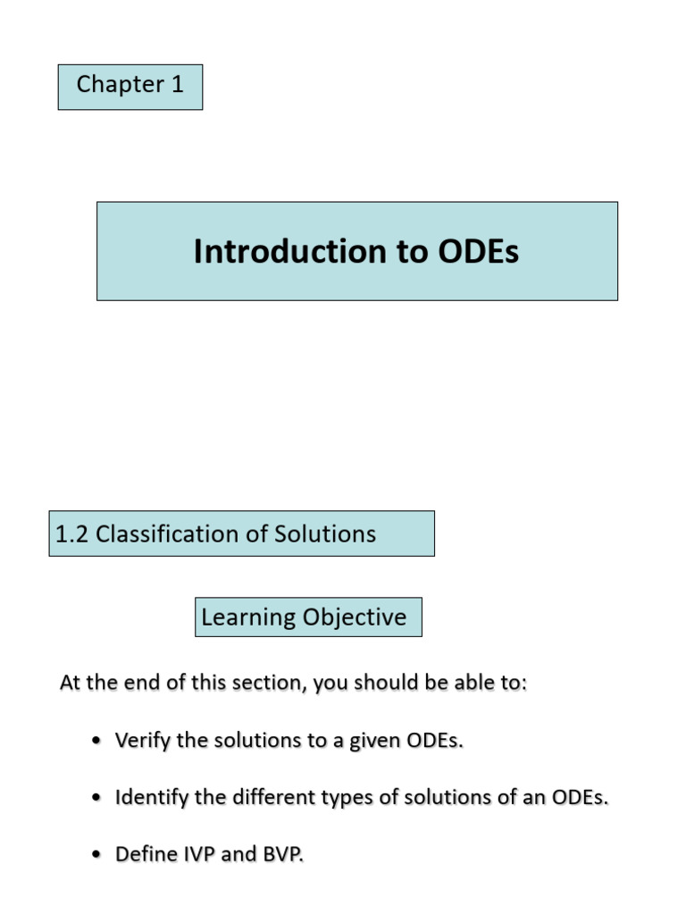 1-Chapter 02-Introduction To ODE | PDF | Ordinary Differential Equation ...