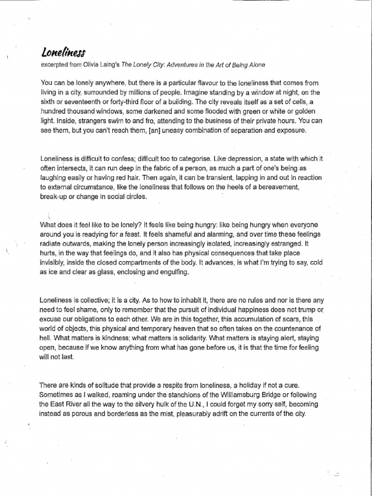 Loneliness | PDF