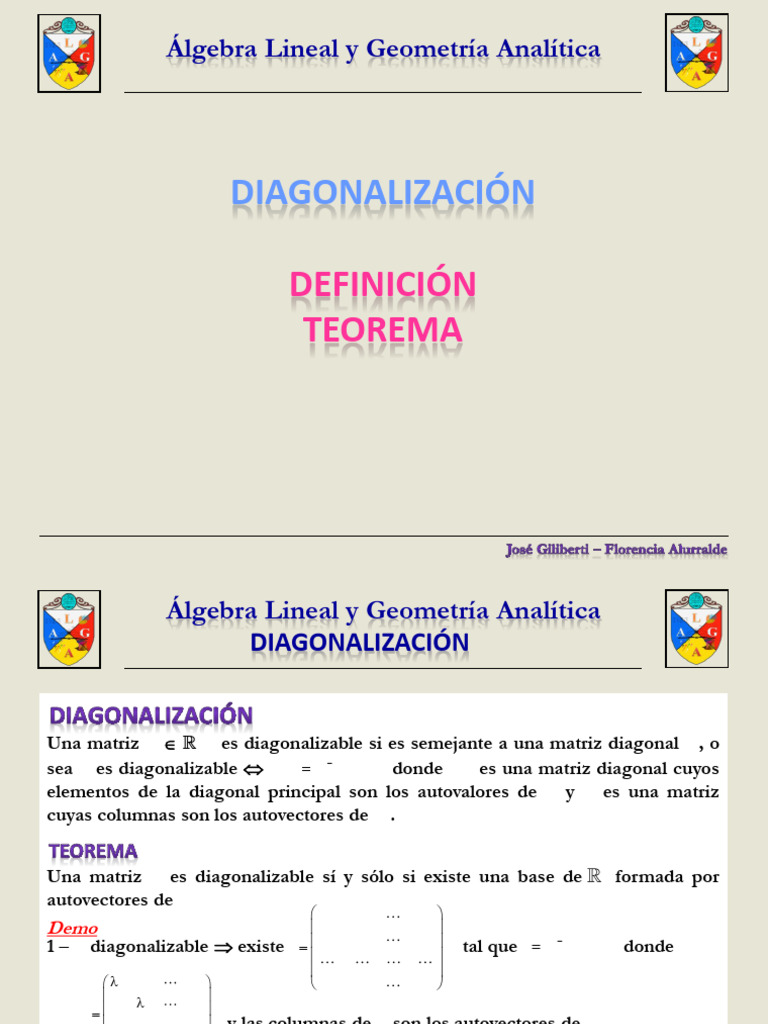 5 Diagonalización (2) | PDF | Valores propios y vectores propios | Álgebra lineal
