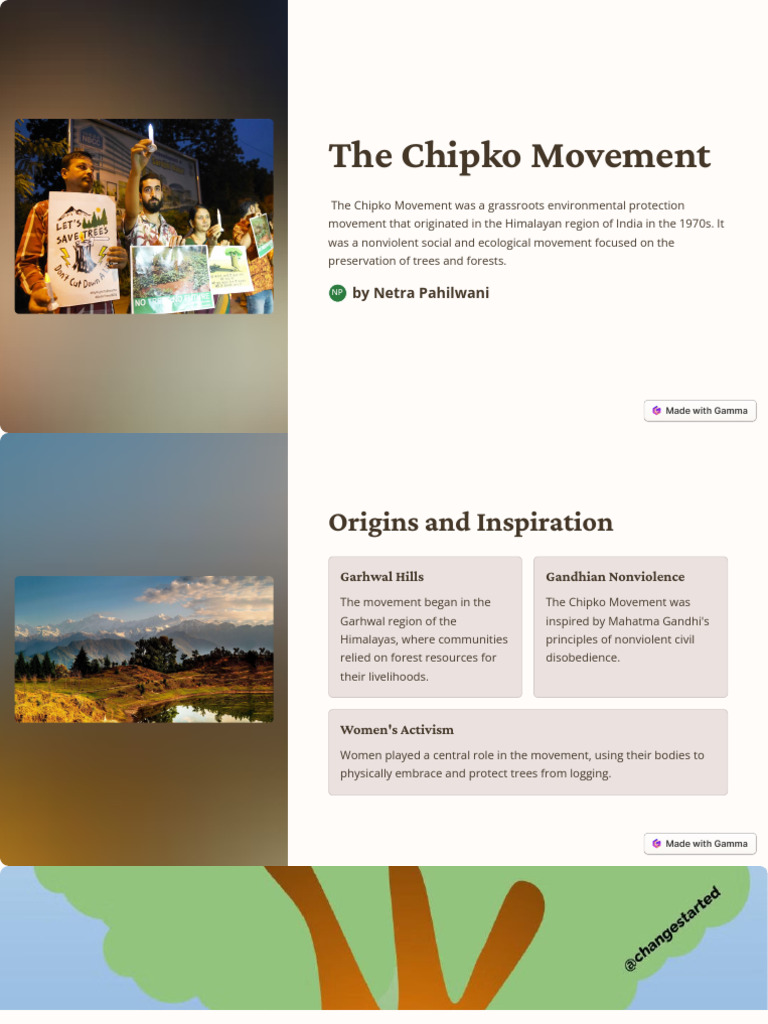Chipko Movement: Grassroots Eco-Activism | PDF | Natural Environment ...