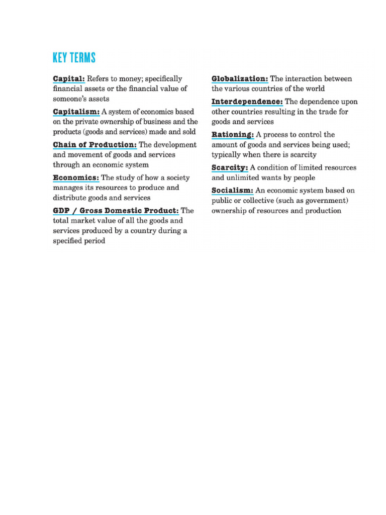 Chapter 5 Key Terms | PDF