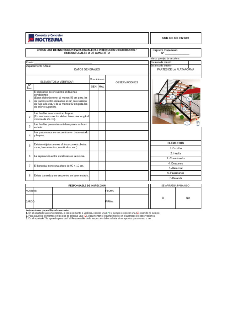 GS-02 Check List de Inspección para Escaleras Int o Ext COR-SEI-SEI-I ...
