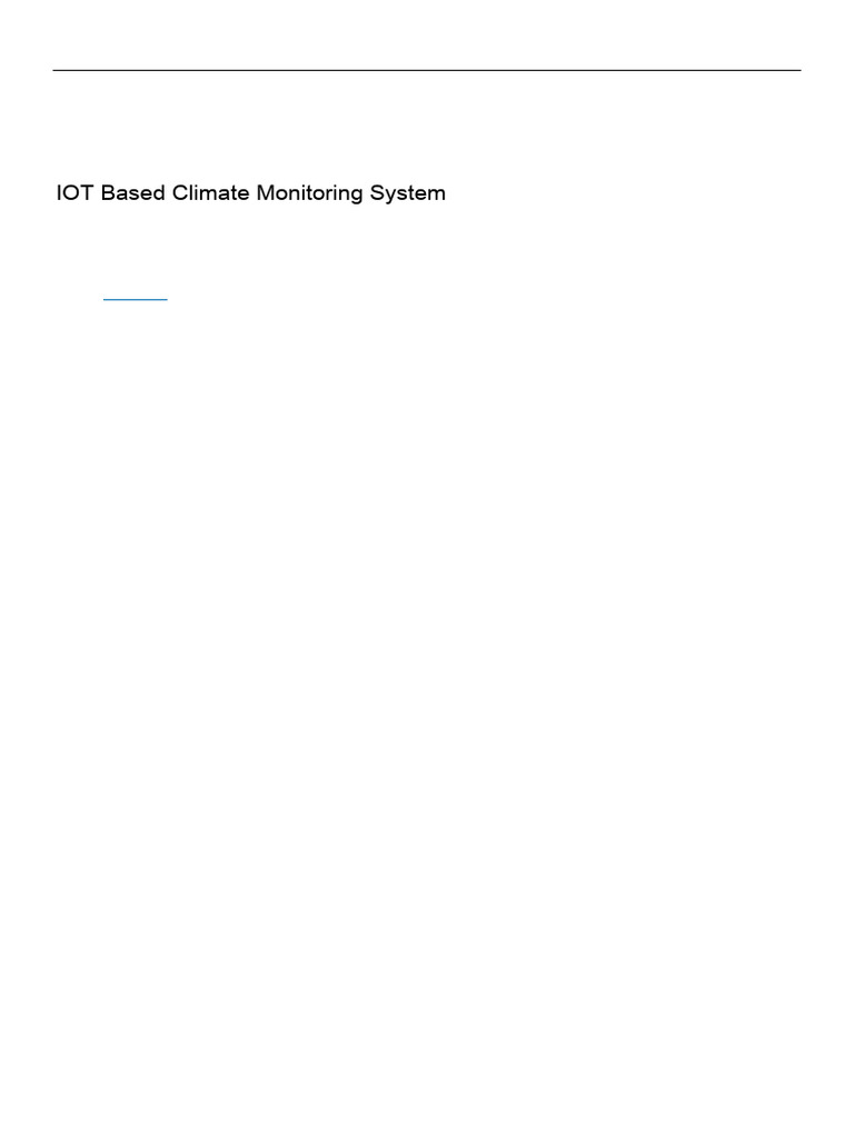 IOT Based Climate Monitoring System (1) | PDF | Raspberry Pi | Natural ...