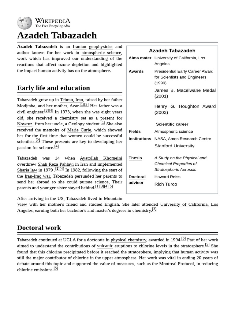 Azadeh_Tabazadeh | PDF | Ozone Depletion | Atmosphere