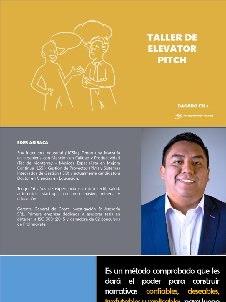 Elevator Pitch | PDF | Business | Ingeniería