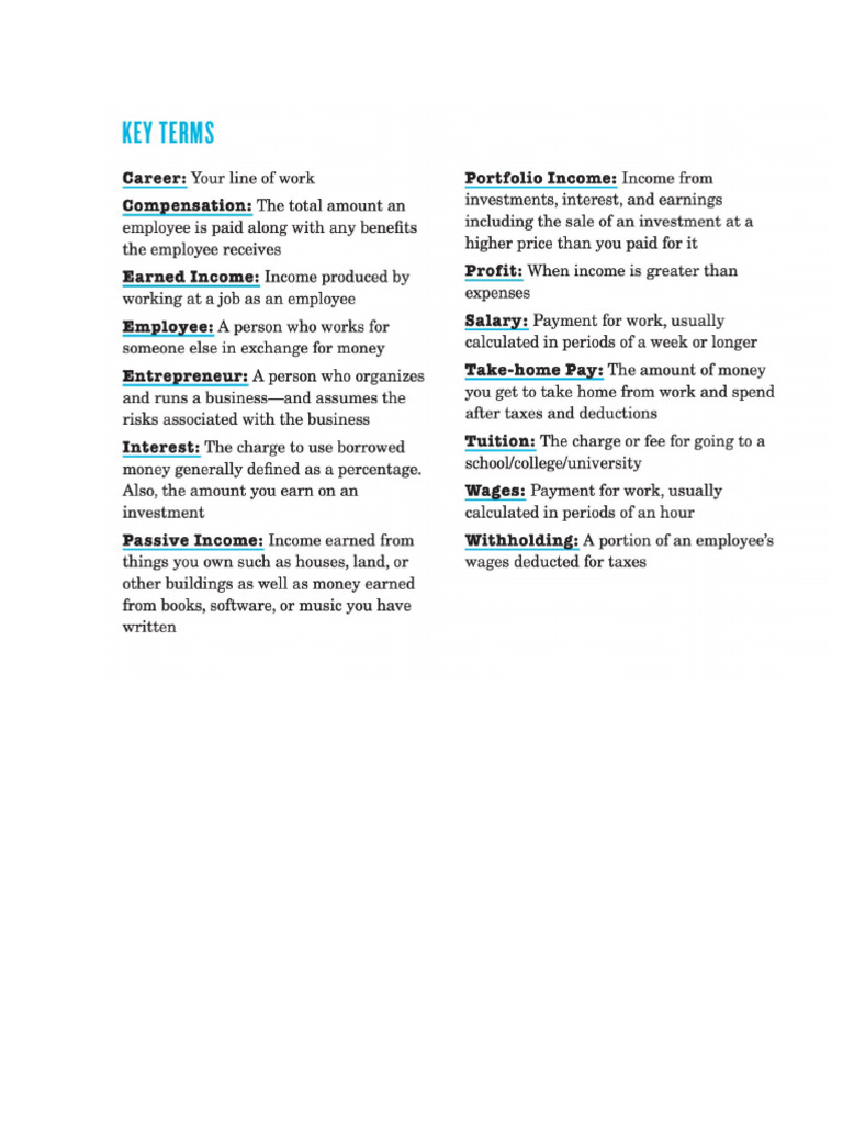 Chapter 3 Key Terms | PDF