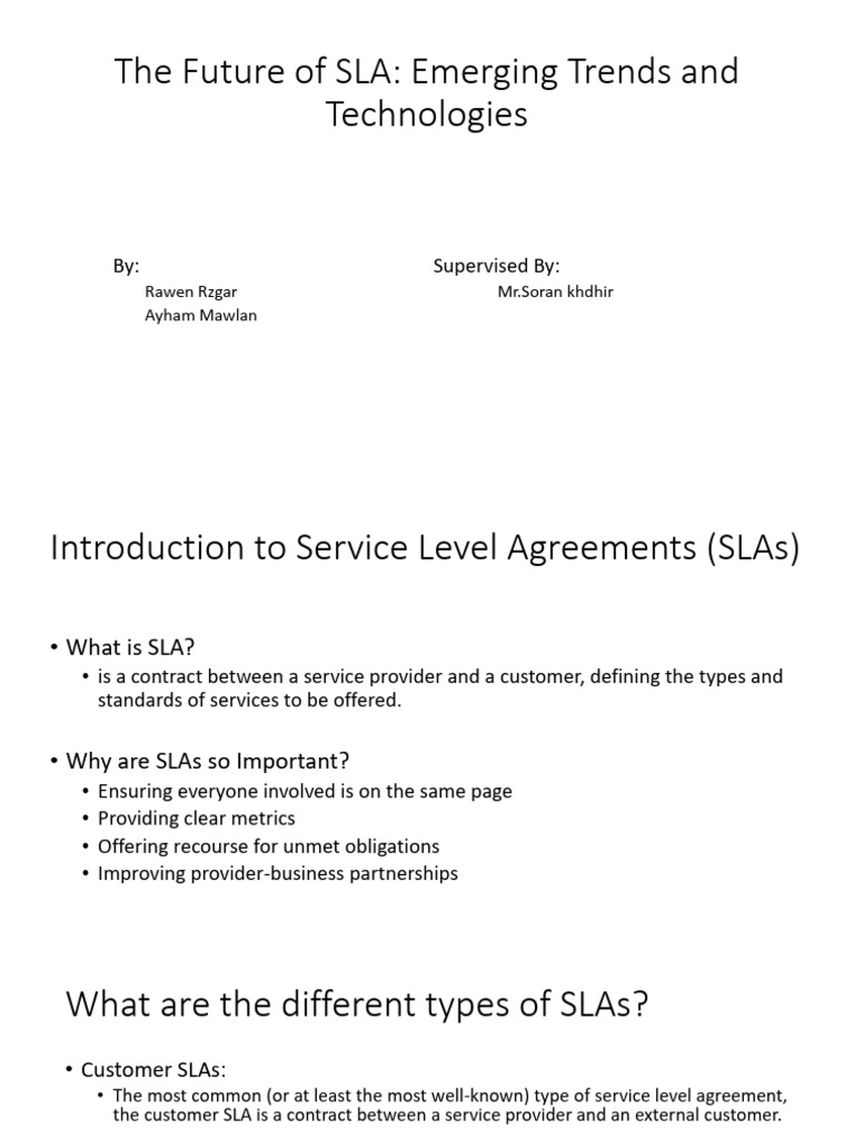 The Future of SLA Finel | PDF | Service Level Agreement | Information ...