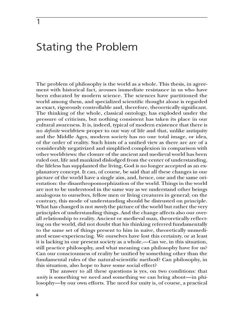 Jan Patocka - The Natural World as a Philosophical Problem-chapter 1 | PDF | Logic | Reality