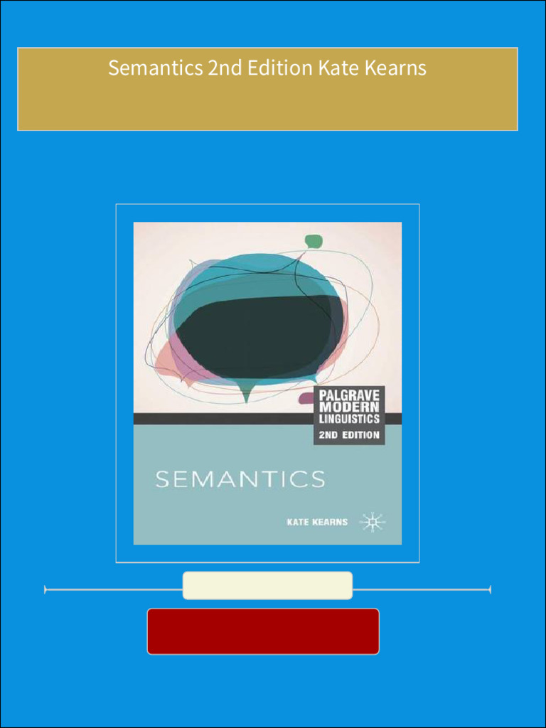 Download Semantics 2nd Edition Kate Kearns ebook All Chapters PDF | PDF ...