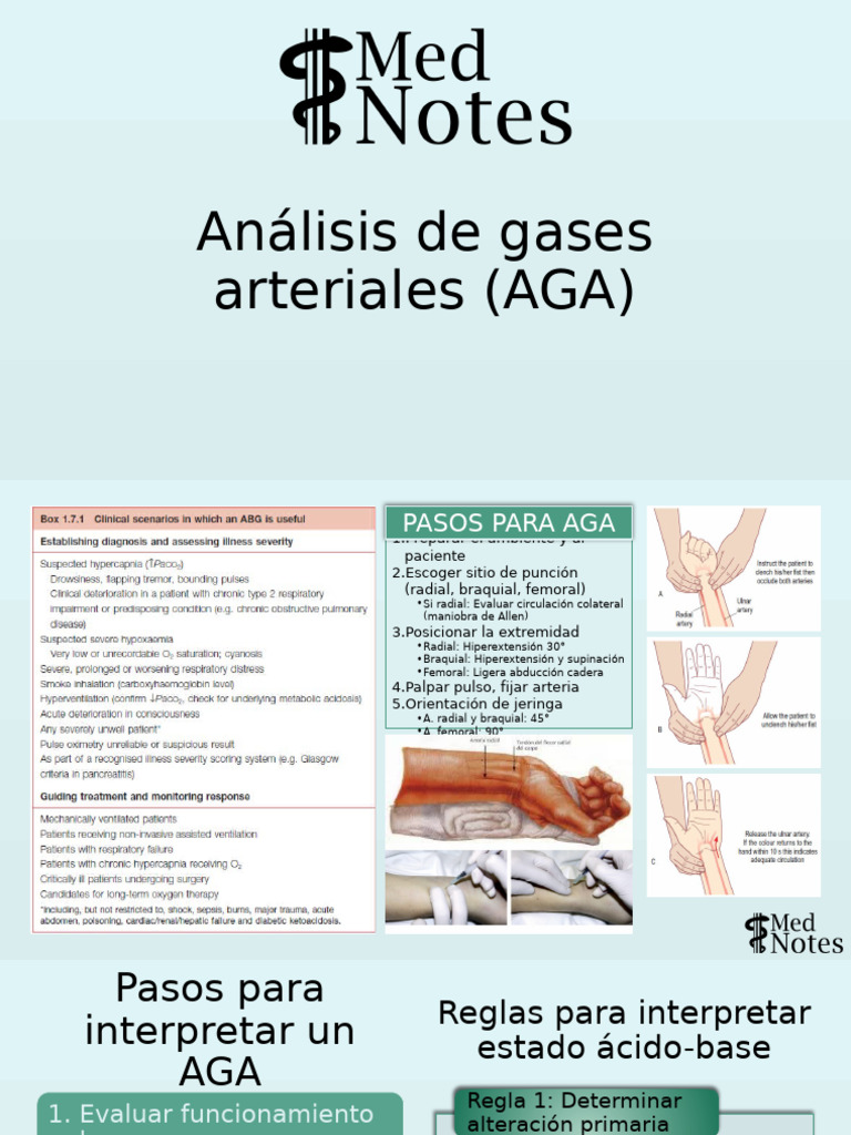 Análisis de Gases Arteriales (AGA) | PDF | Metabolismo | Fisiología