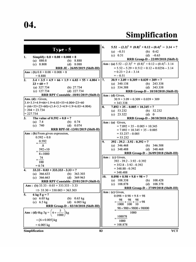 Simplification | PDF