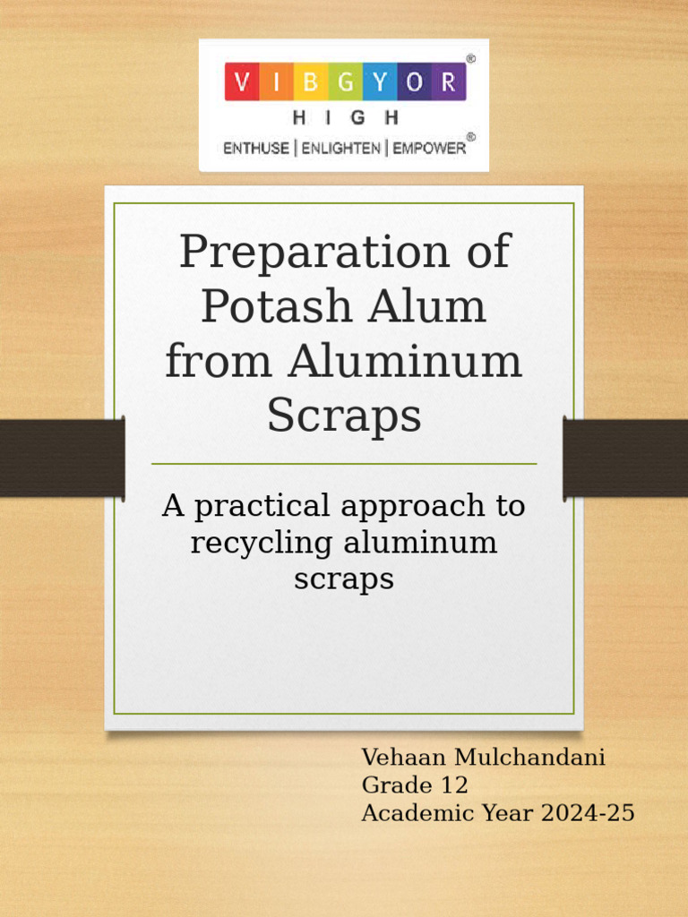 Preparation of Potash Alum | PDF | Aluminium | Chemical Compounds