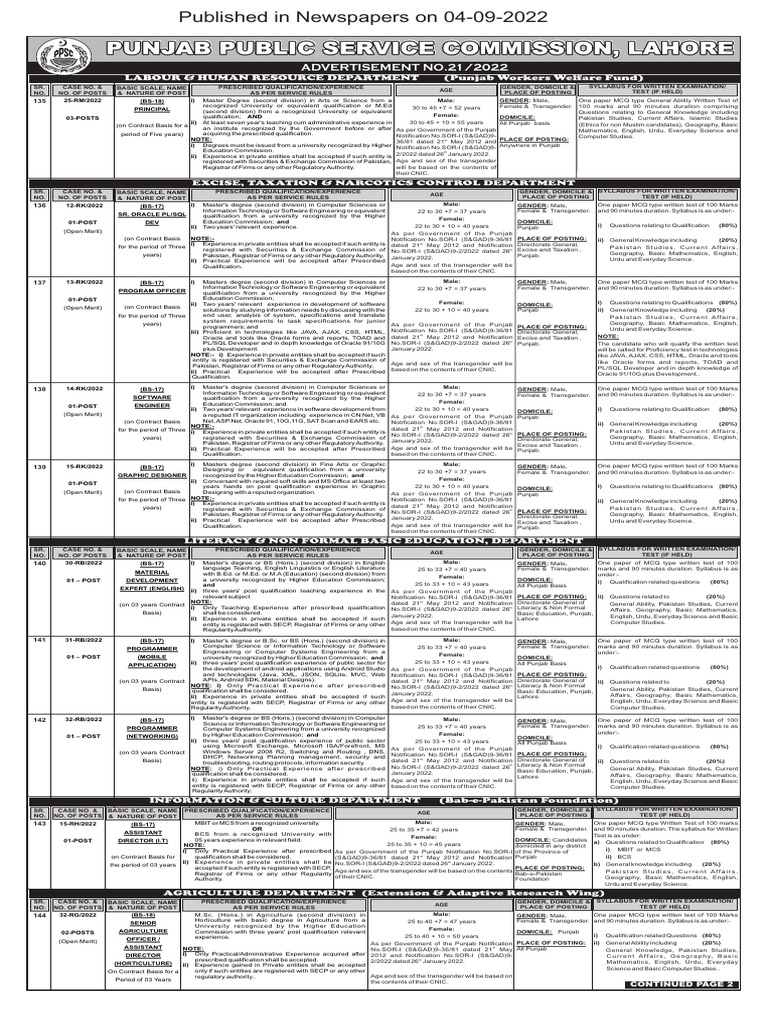 Advt - No.21-2022 22-08-2022 | PDF | Computing