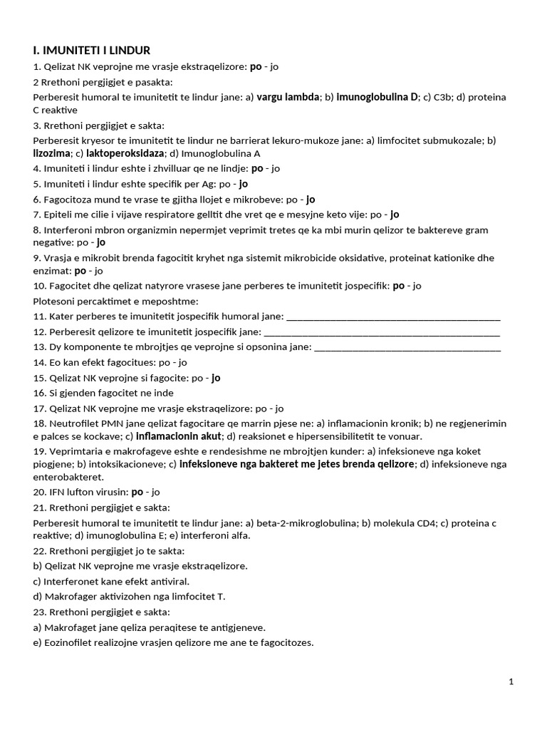 Imunologji - Teza - Te Renditura | PDF