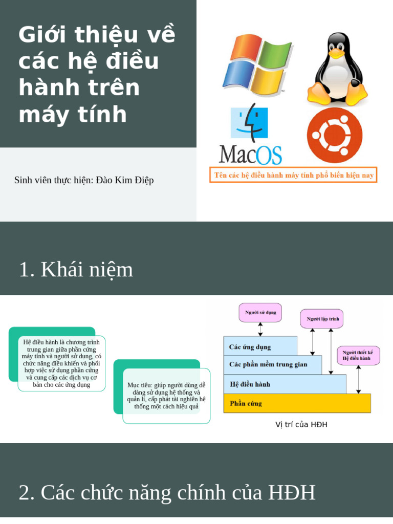 Giới thiệu về các hệ điều hành trên máy tính | PDF