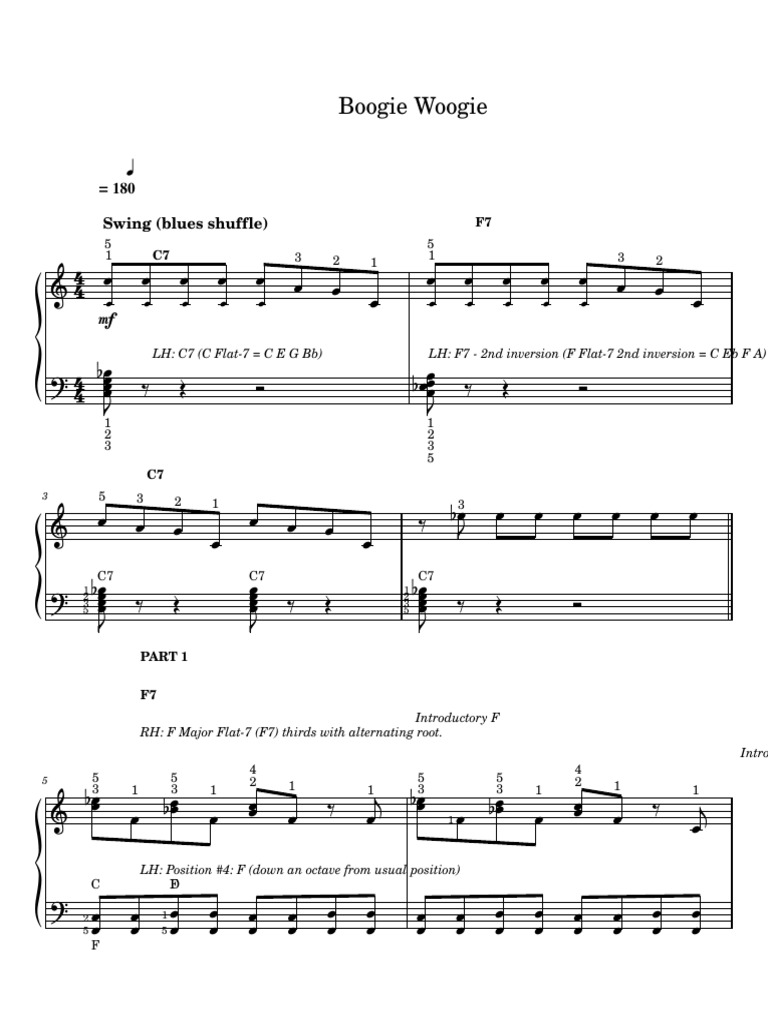 Boogie Woogie Piano Lesson Guide | PDF | Musicology | American Popular ...