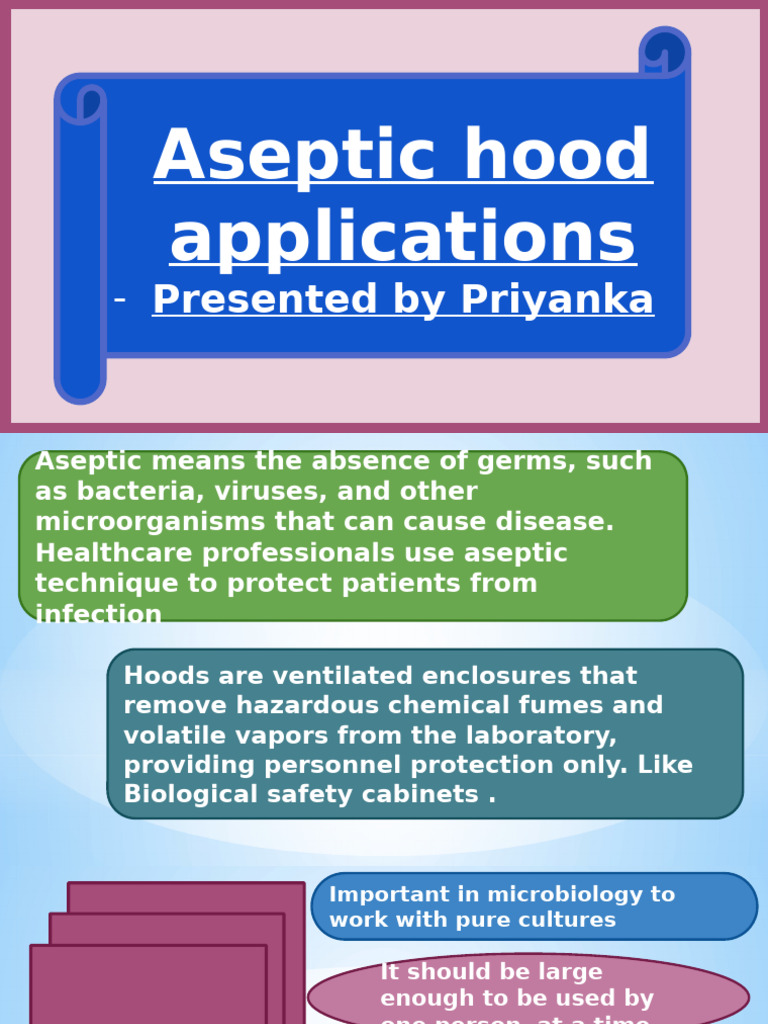 Aseptic Hood Applications | PDF