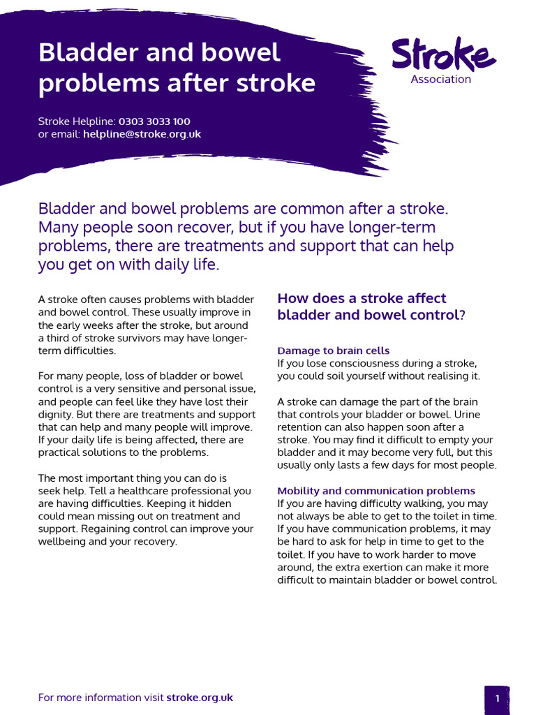 bladder_and_bowel_problems_guide | PDF | Urinary Incontinence | Urination