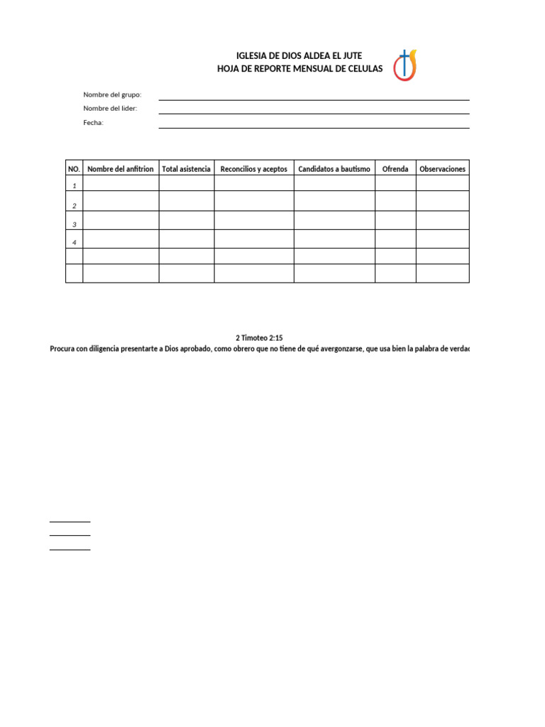 Hoja de Reporte de Celulas | PDF