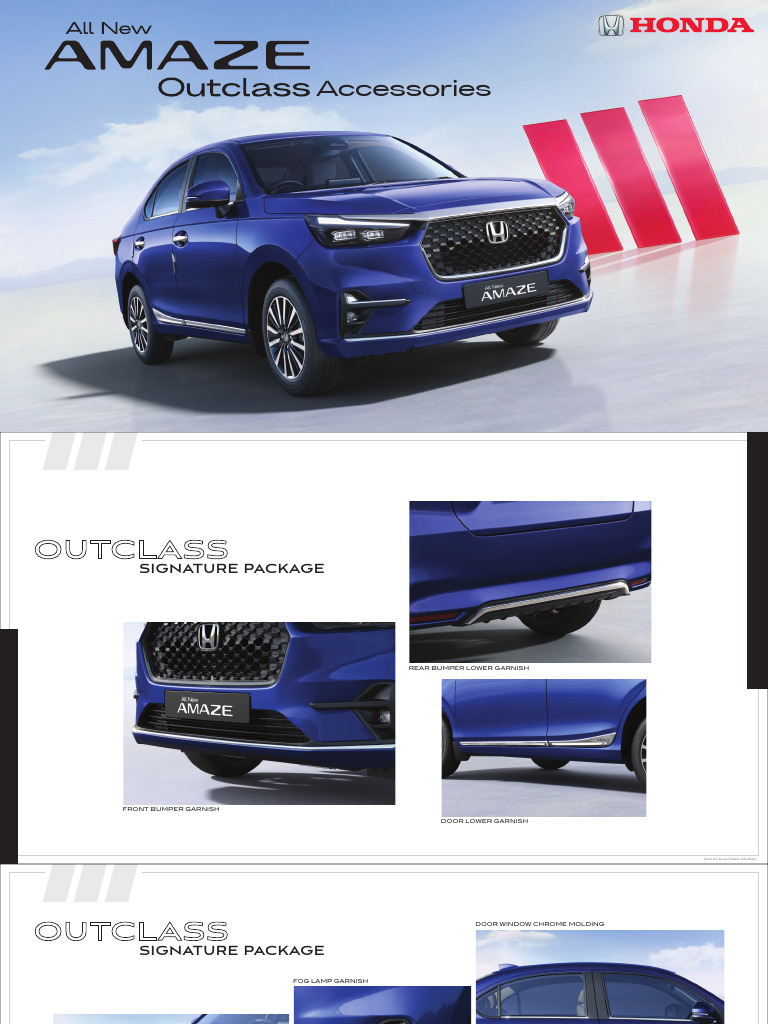 All New Amaze Accessories - New3dec | PDF | Rear Wheel Drive Vehicles | Sedans